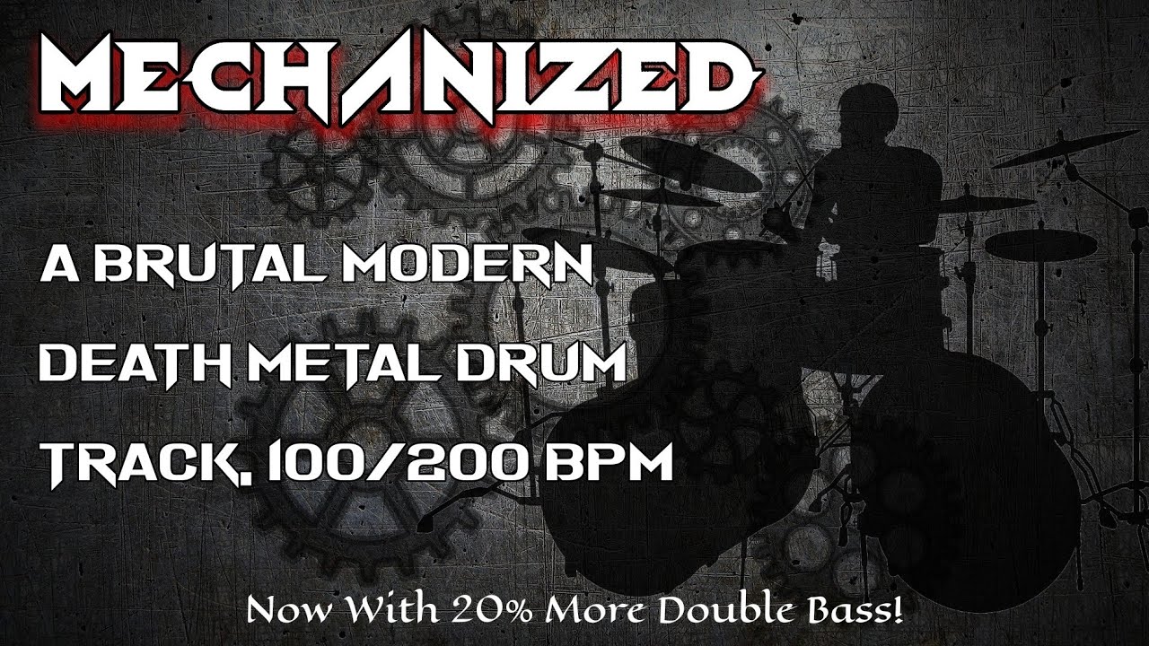 Mechanized - A Brutal Modern Death Metal Drum Track, 200 BPM - YouTube