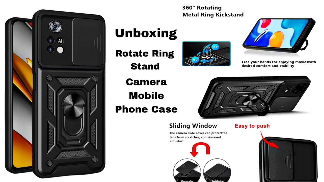 Moshking Back Cover | Rotate Ring Stand | Slide Camera Mobile Phone ...