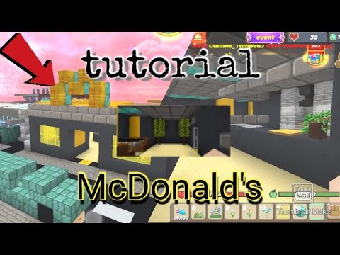 tutorial | build | McDonald's Minecraft/blockman go - YouTube