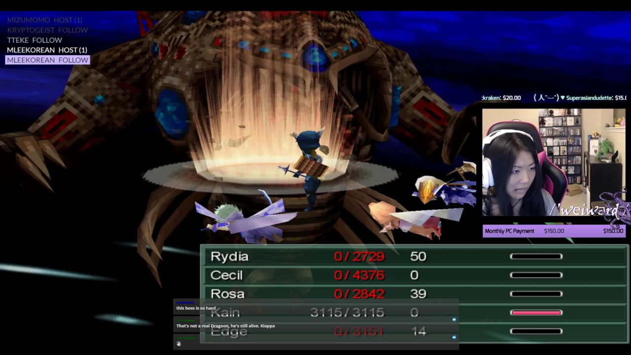 FFIV Final Boss ~ Zeromus Defeated by Dragoon Cheese! ヾ(｡ꏿ﹏ꏿ)ﾉﾞ - YouTube