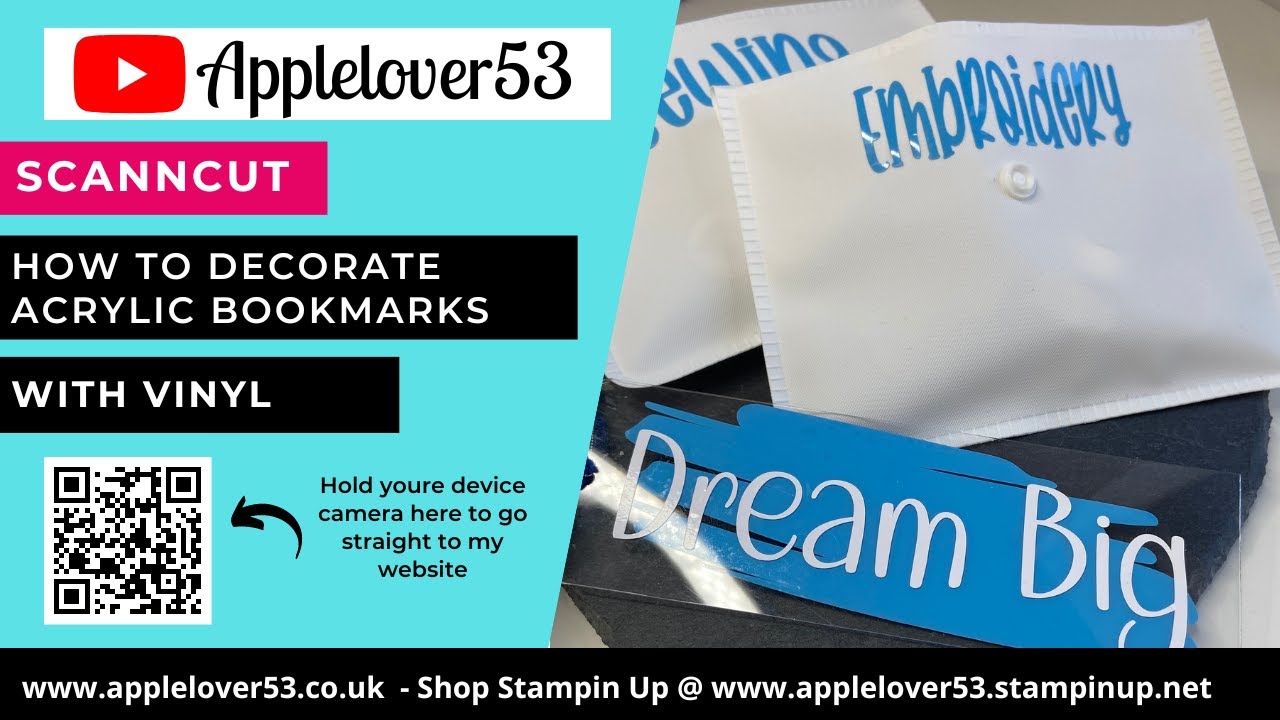 Using Permanent Vinyl To Decorate An Acrylic Bookmark Blank - YouTube