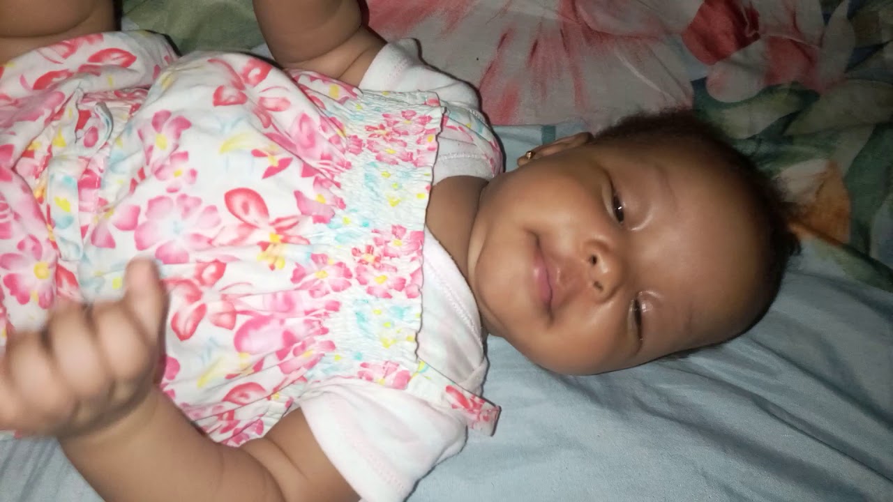 Baby Charis waking up with a beautiful smile - YouTube