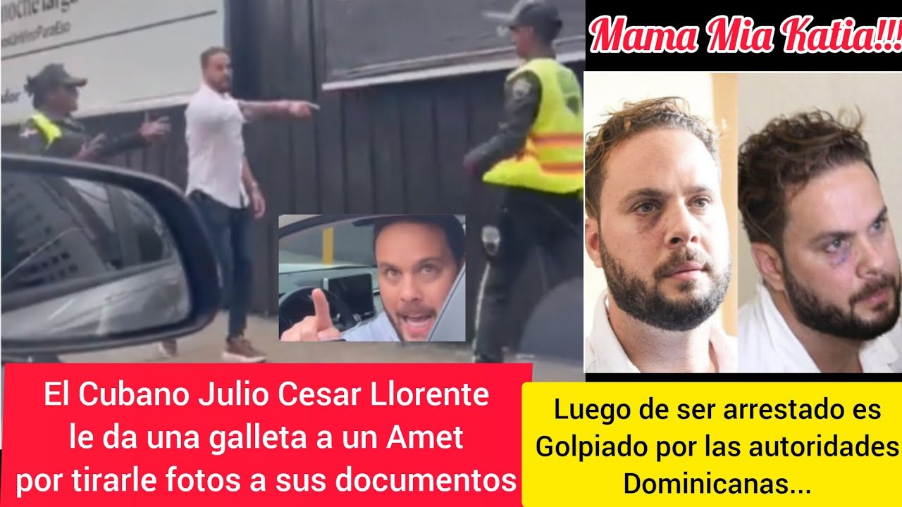 El Cubano Julio Cesar Llorente le da una galleta a un Amet por tirarle ...