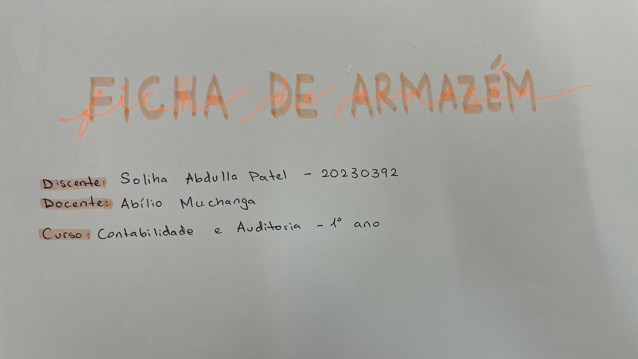 CMP - Ficha de armazém - Parte III - YouTube