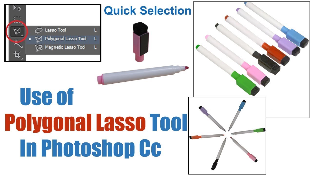 How To Use Of Polygonal Lasso Tool | Quick Selection Tool | Photoshop ...