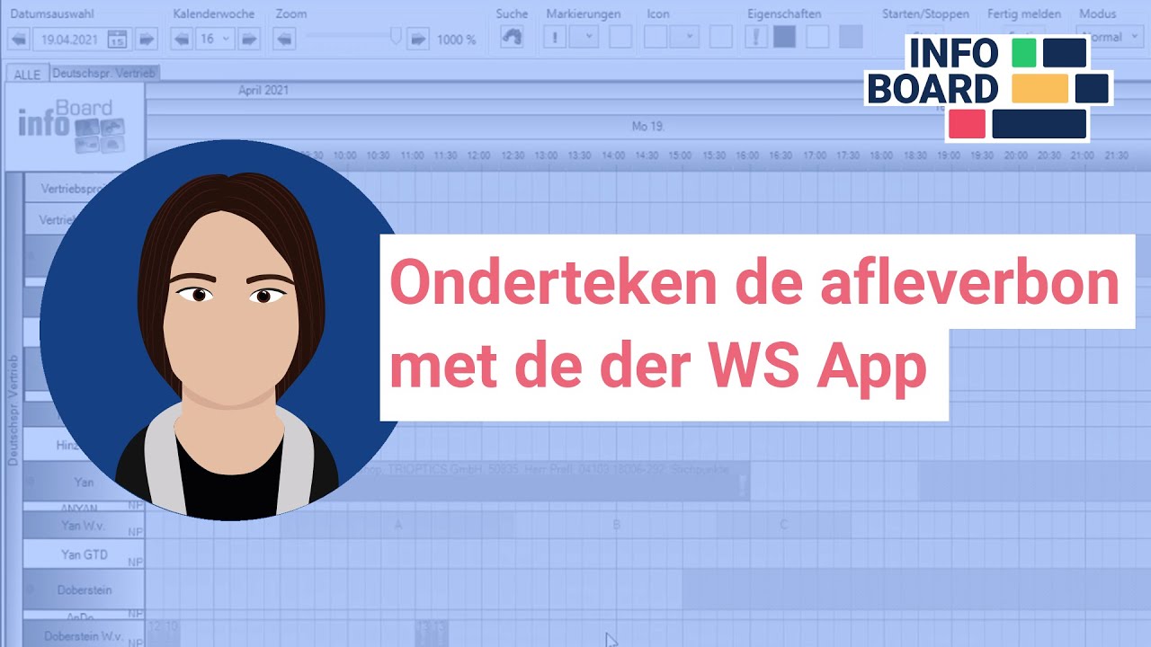 Onderteken de afleverbon met de WorkingSchedule-app - YouTube