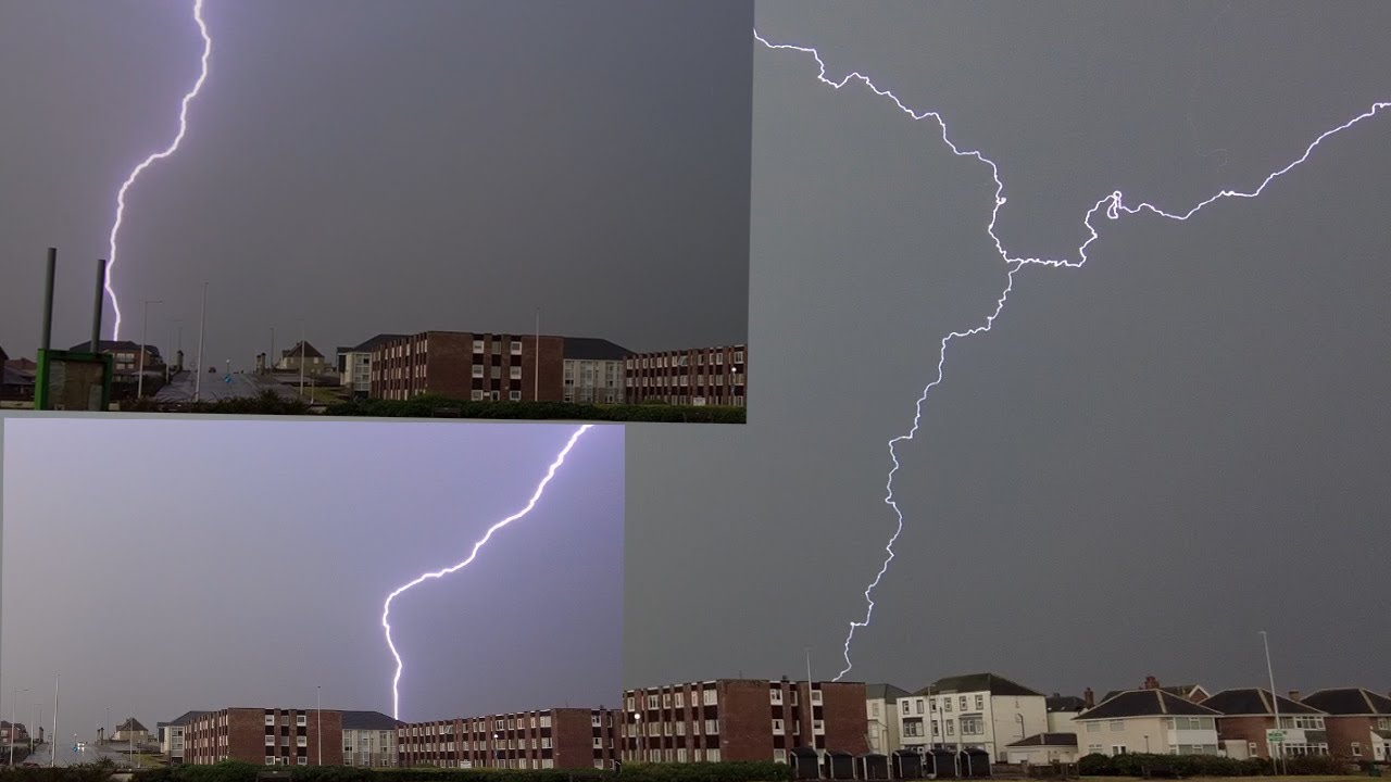 EPIC STORM & LIGHTNING STRIKES OVER BLACKPOOL 12:6:23 🌩⚡⚡⚡ - YouTube