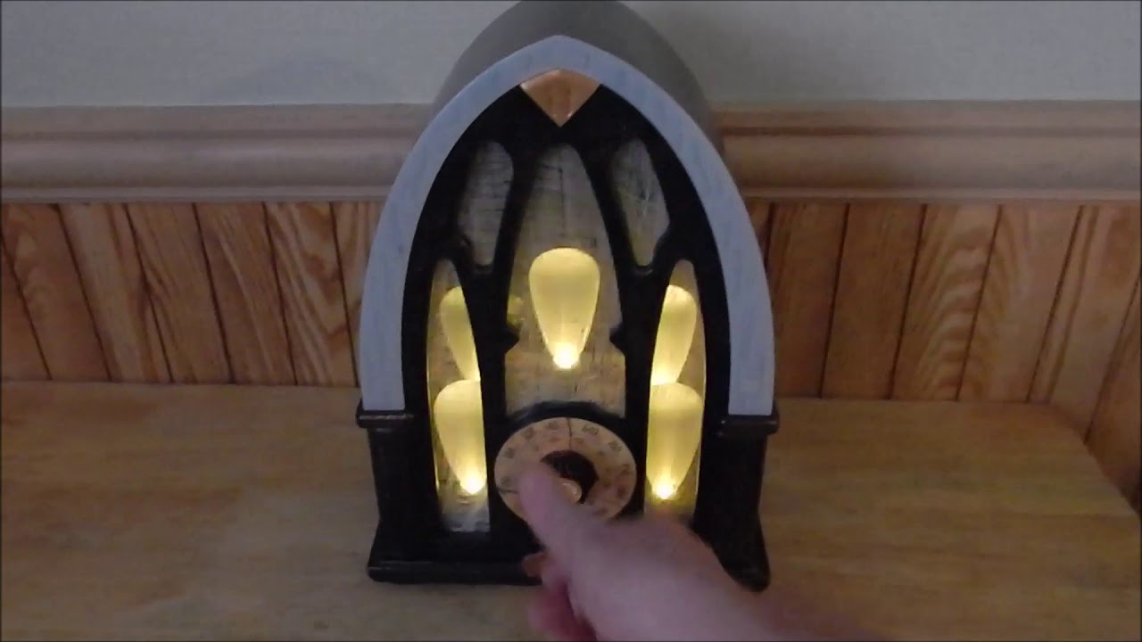 Halloween Animated Vintage Radio with Lights and Spooky Sounds - YouTube