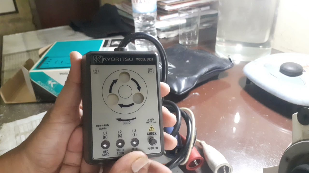 Phase indicator model 8031 kyoritsu - YouTube