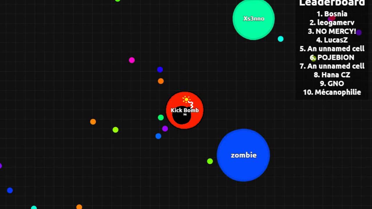 Gameplay Agario Kick Bomb 2016 skin-ghost,bomb - YouTube