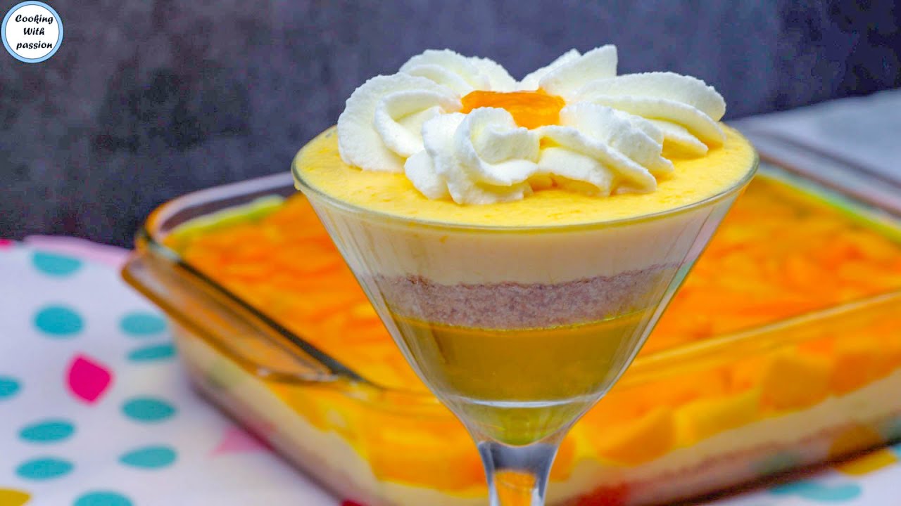 Easy Mango Dessert Recipe | Only 3 Ingredient Mango Mousse Recipe ...