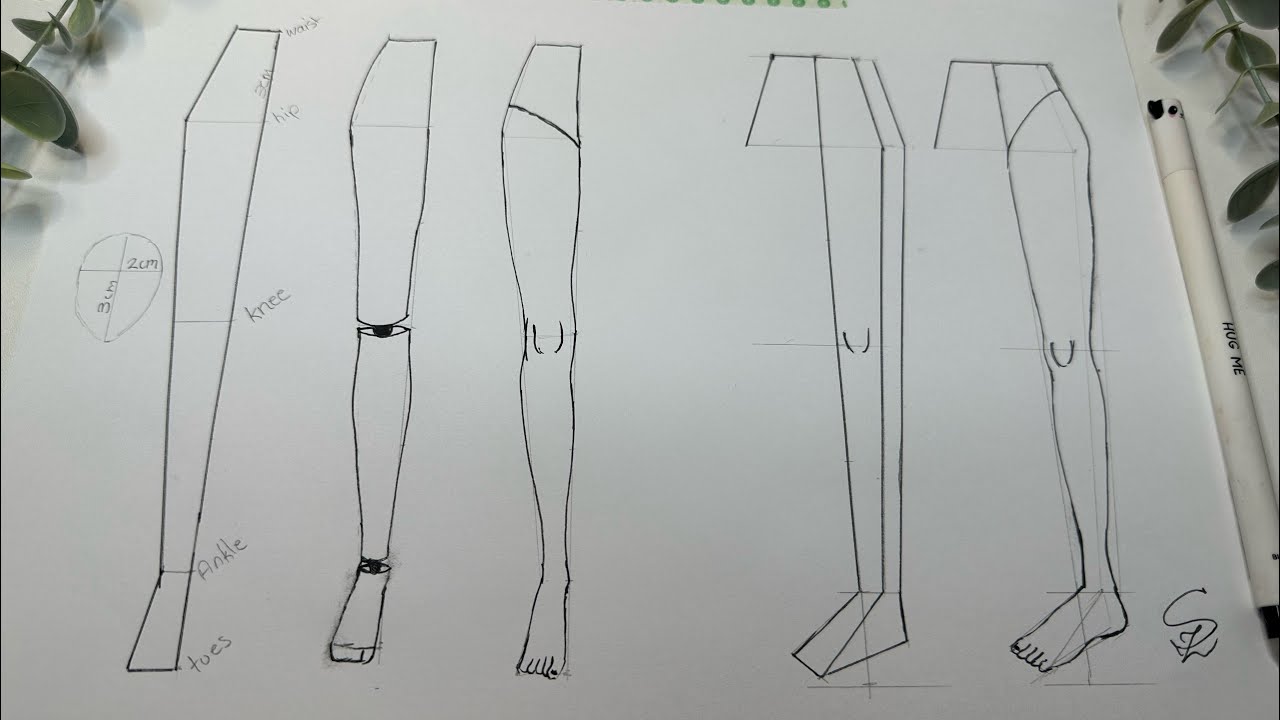 How to Draw Legs Step by Step - YouTube