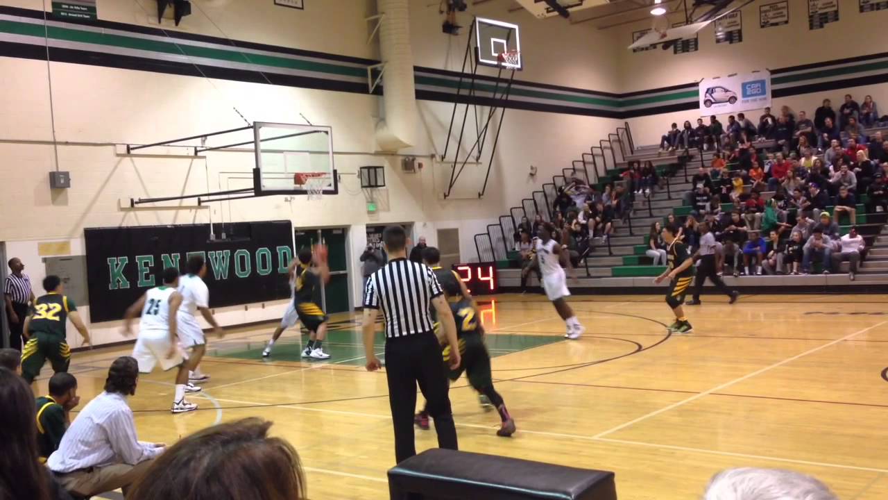 Malik Sanchez bruises, dunks in Kentwood win over Kentridge - YouTube