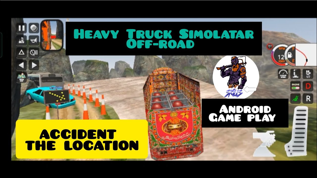Heavy Truck Simolatar off-road Android game play Track game khalny ka ...