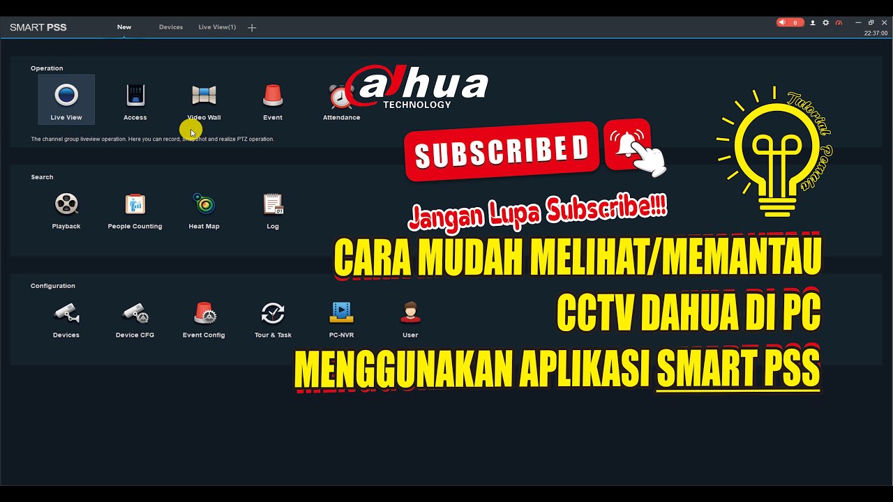 Cara Memantau/Melihat CCTV Dahua di PC || Menggunakan Aplikasi Smart ...