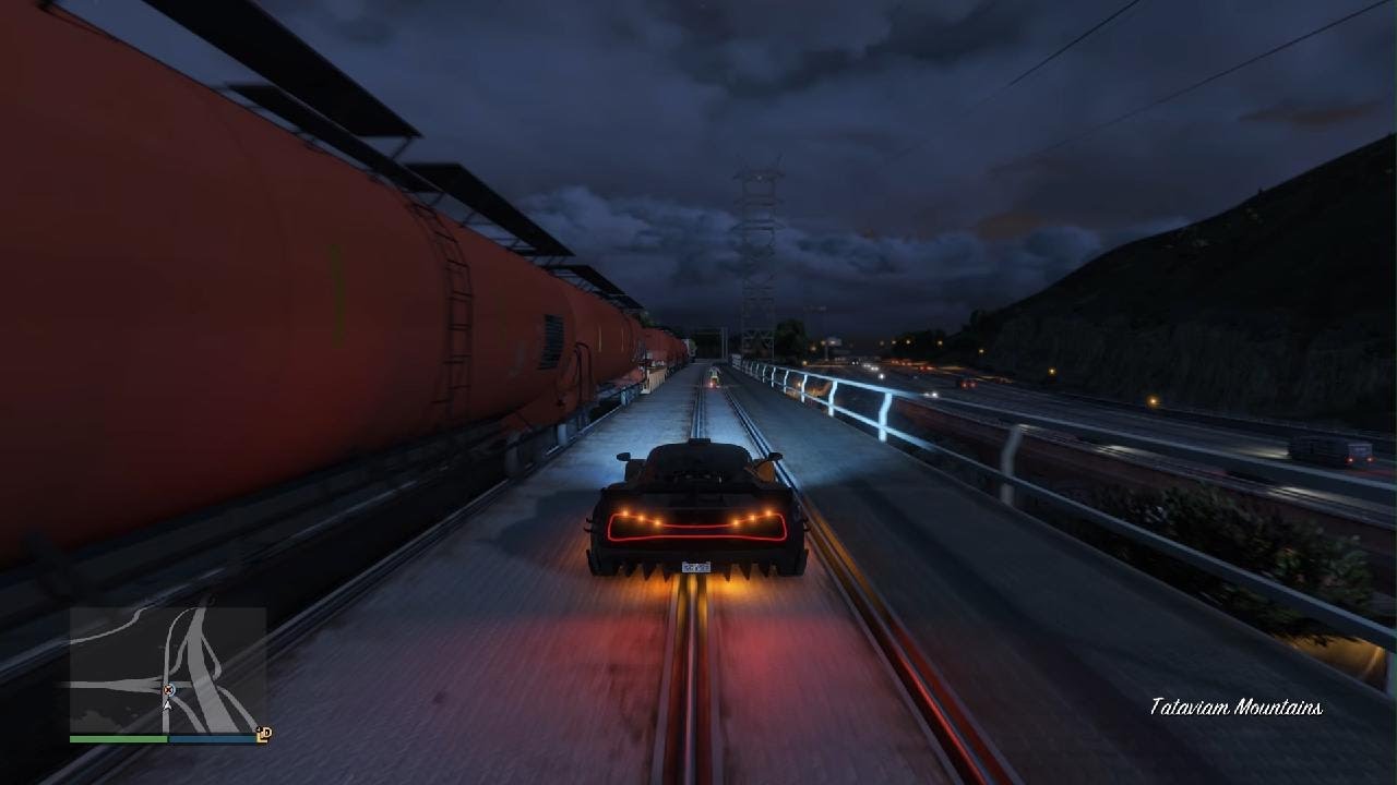 Grand Theft Auto V Chasing down a train - YouTube