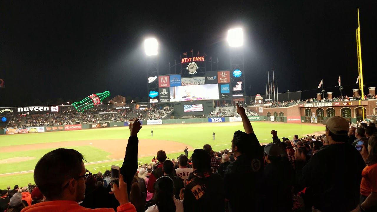 Catherine's First Baseball Game - God Bless America - YouTube
