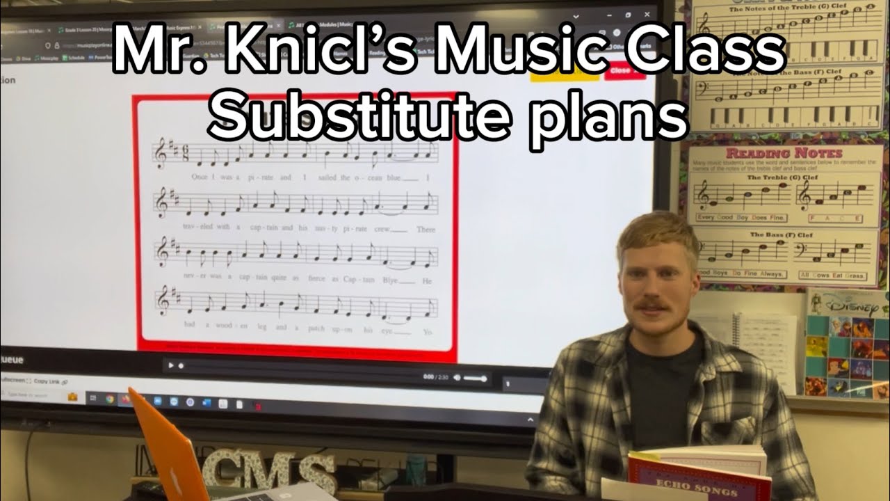 Music Class Substitute / Sub Lesson Plan for January -2nd 3rd 4th grade ...