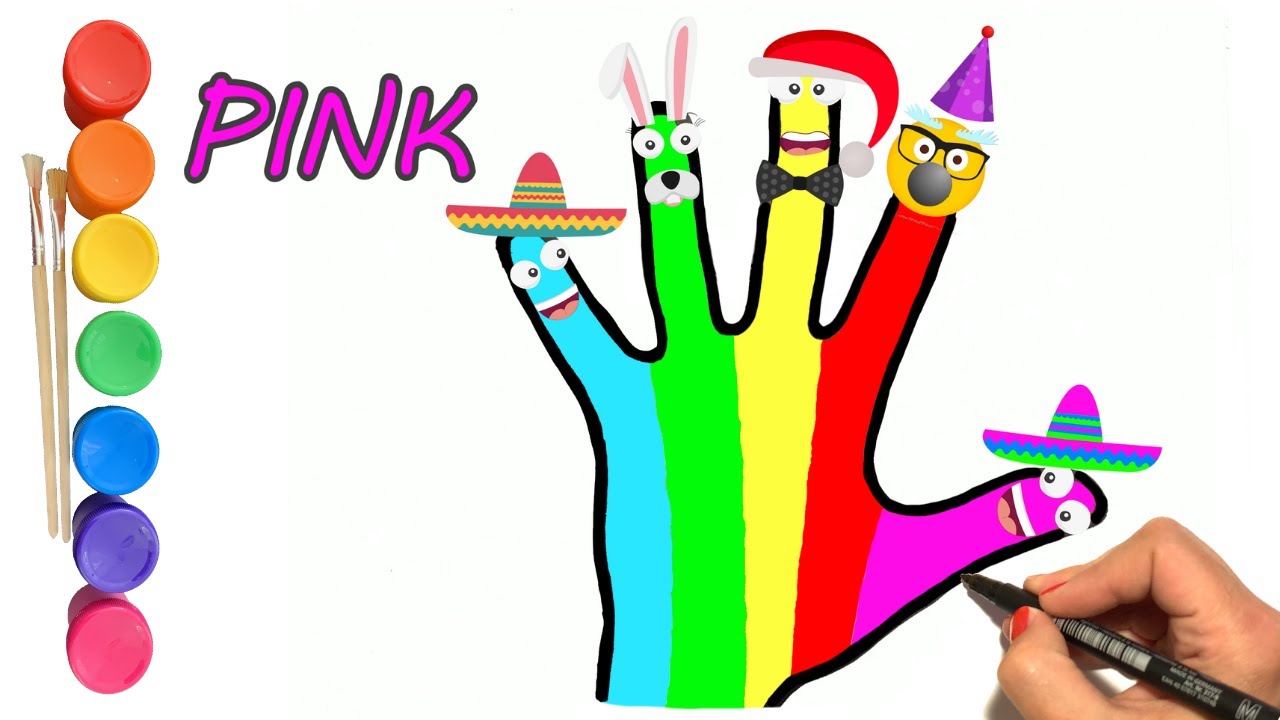 Colorful Rainbow Hand and Fingers - Kids Learn colors - Best Learning ...