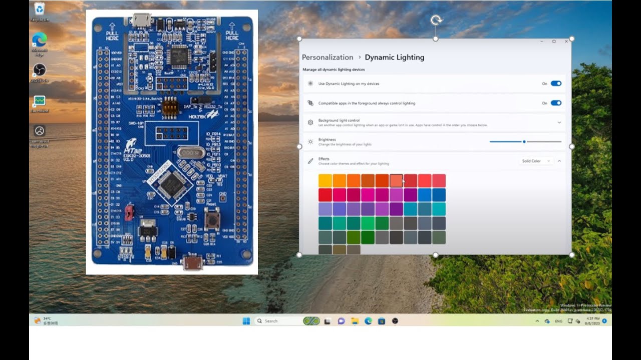 Windows 11 Dynamic Lighting device test - YouTube