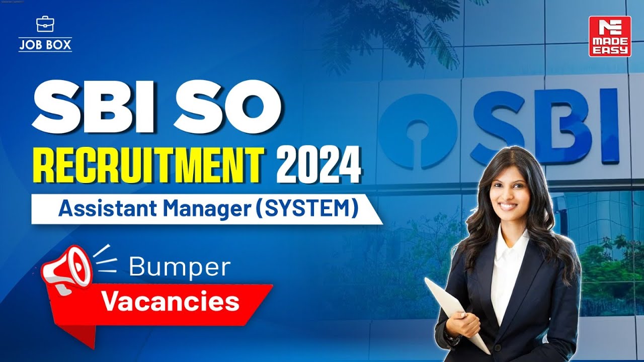 SBI SO Recruitment 2024 | Assistant Manager (System) | Application ...