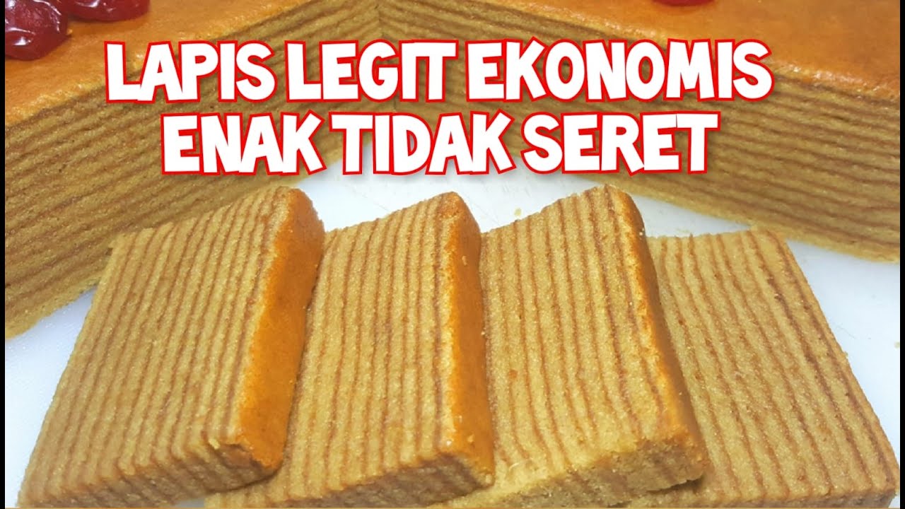 Resep Lapis Legit Ekonomis Hemat Telur Enak dan Lembut - YouTube