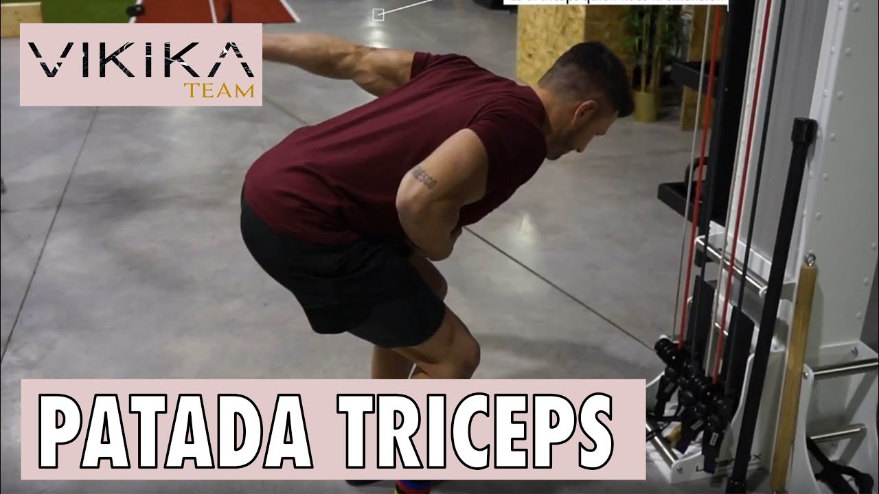 COMO HACER PATADA DE TRICEPS en POLEA |@vikikateam - YouTube
