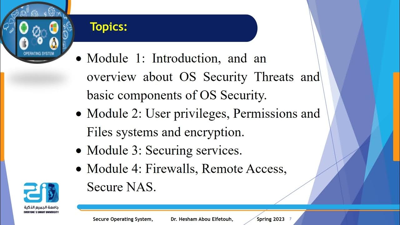 Operating systems security - Lecture 1 - Secure Operating systems - ESU - YouTube
