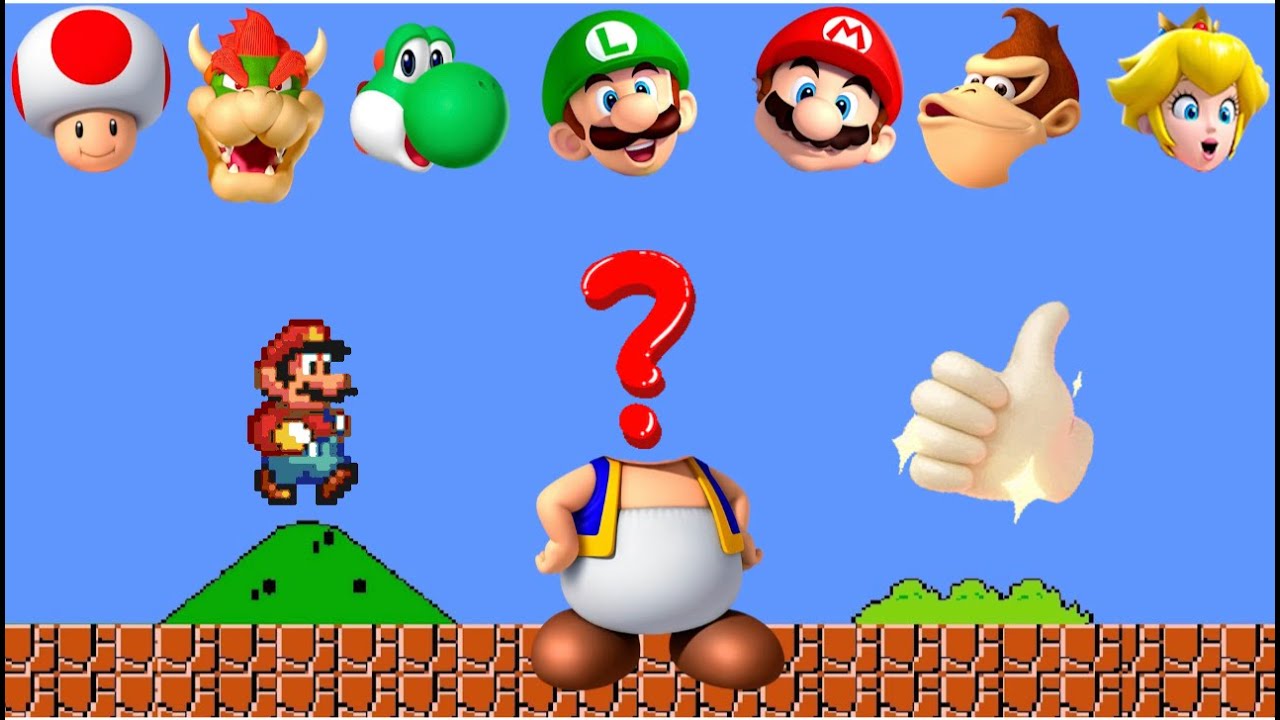 Super Mario. Wrong heads. Video for children! - YouTube