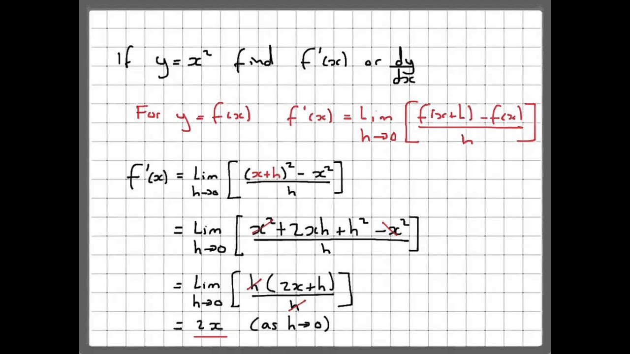 Differentiation of both x squared and cubed by first principles - YouTube