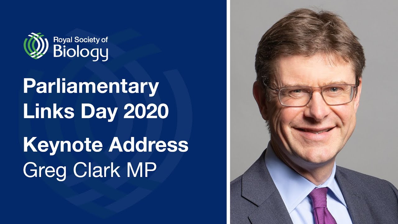 Keynote address from Greg Clark MP | Links Day 2020 | Royal Society of ...