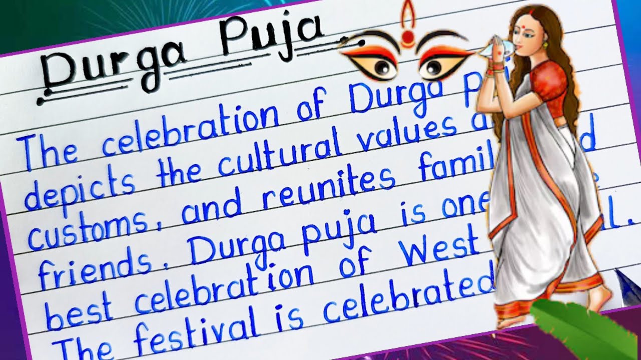 Essay on Durga Puja in english || Essay on Durga Puja || Short essay ...
