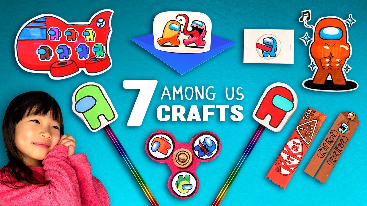 7 Cool Among Us Paper Craft Ideas to Make at Home | Quick and Easy DIY ...