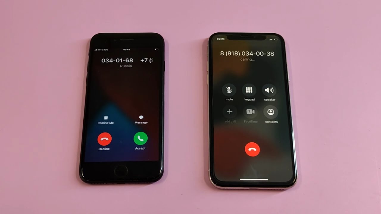 Apple iPhone 7 vs Apple iPhone X Incoming call & outgoing call - YouTube