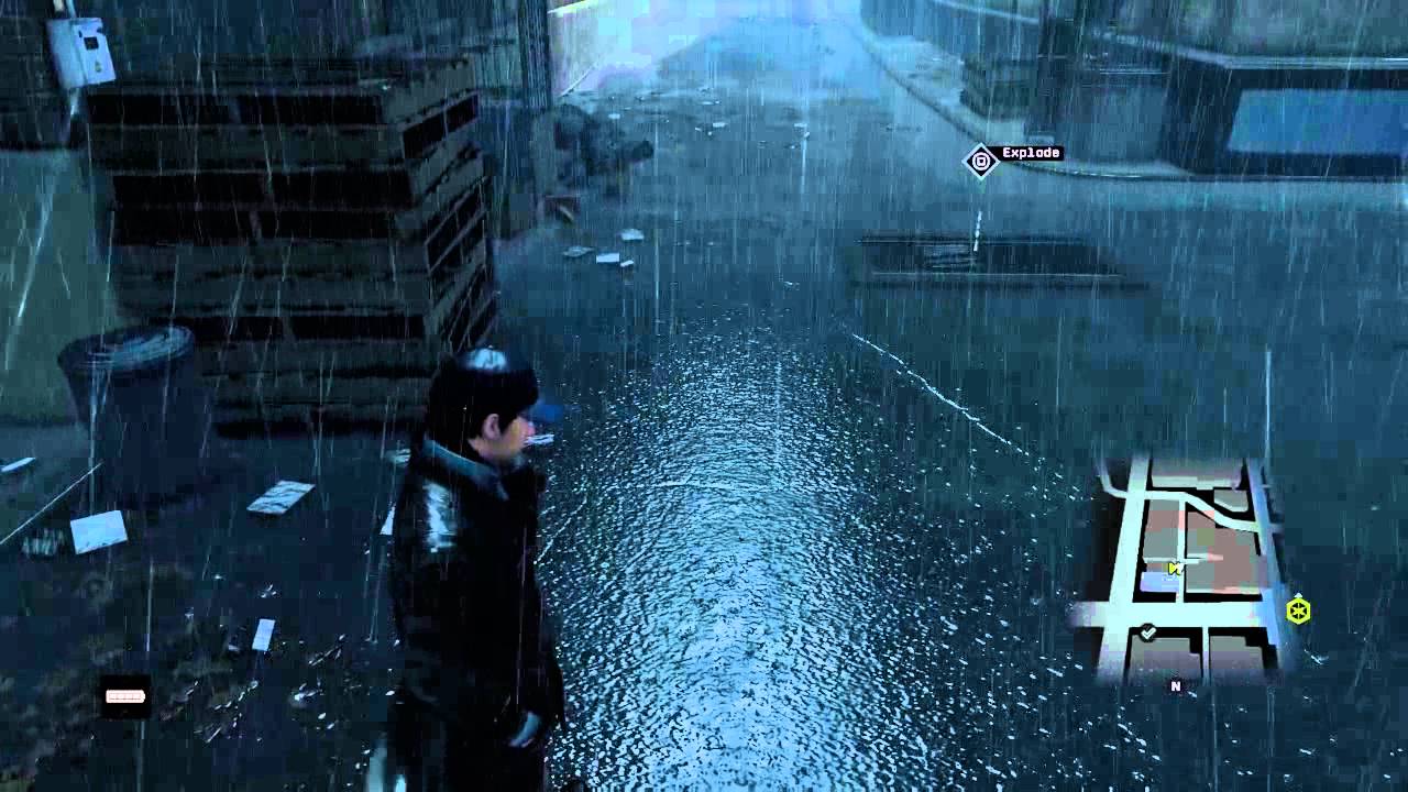 Watch Dogs rain on PS4 - YouTube