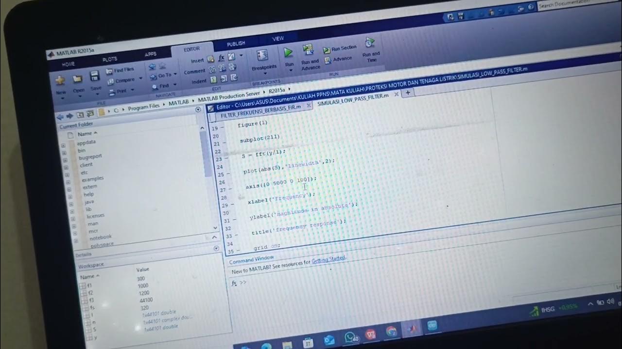 Simulasi Low Pass Filter | Matlab - YouTube