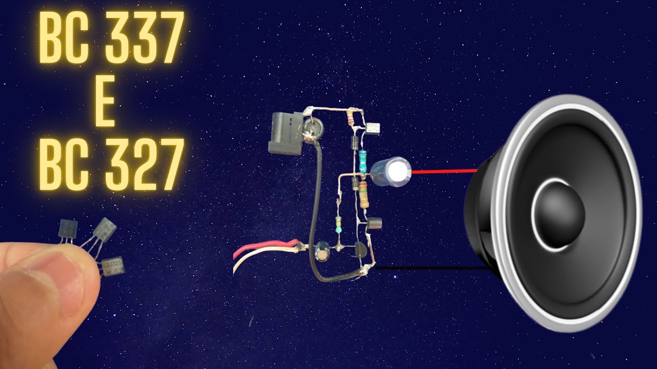 Amplificador com BC 337 e 327 - YouTube