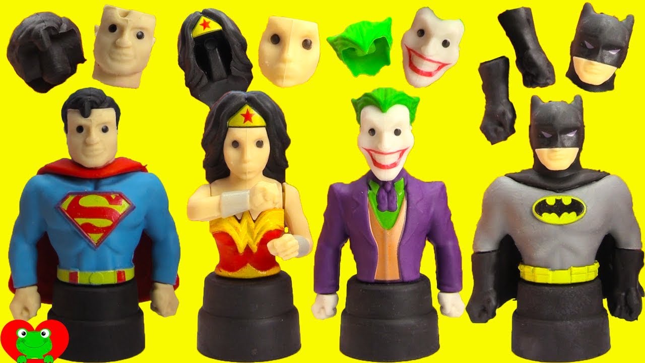 Build Justice League Puzzle Erasers Superman, Wonder Woman, Joker ...