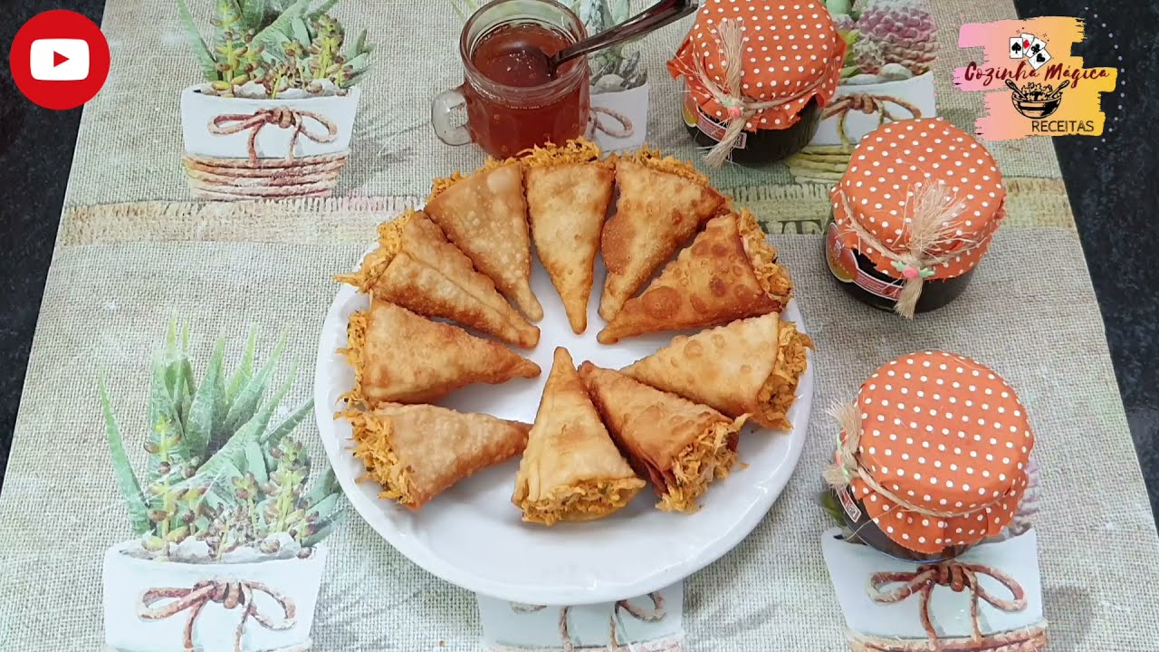 CONE DE PASTEL COM RECHEIO DE FRANGO, Delicioso e muito Fácil de fazer ...