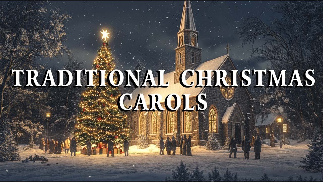 Traditional Christmas Carols 🤶 Classic choral tunes with a snowy winter ...