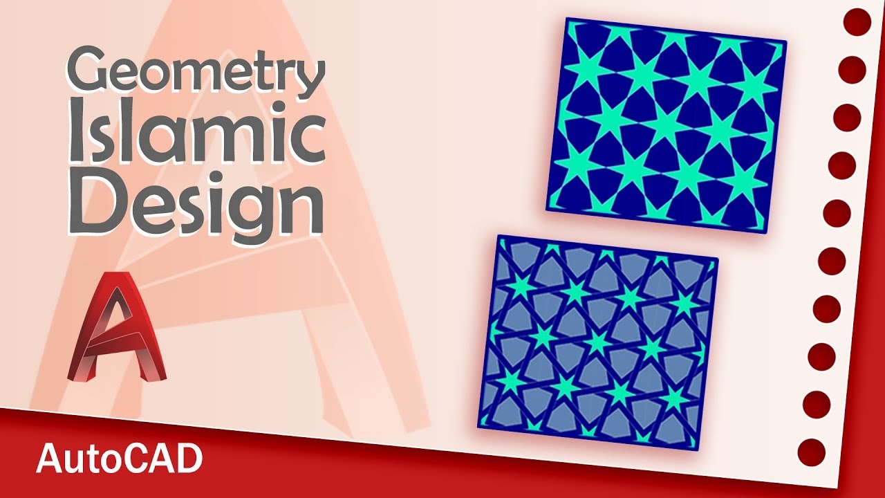 geometric islamic design Tutorial 3 AutoCAD - YouTube
