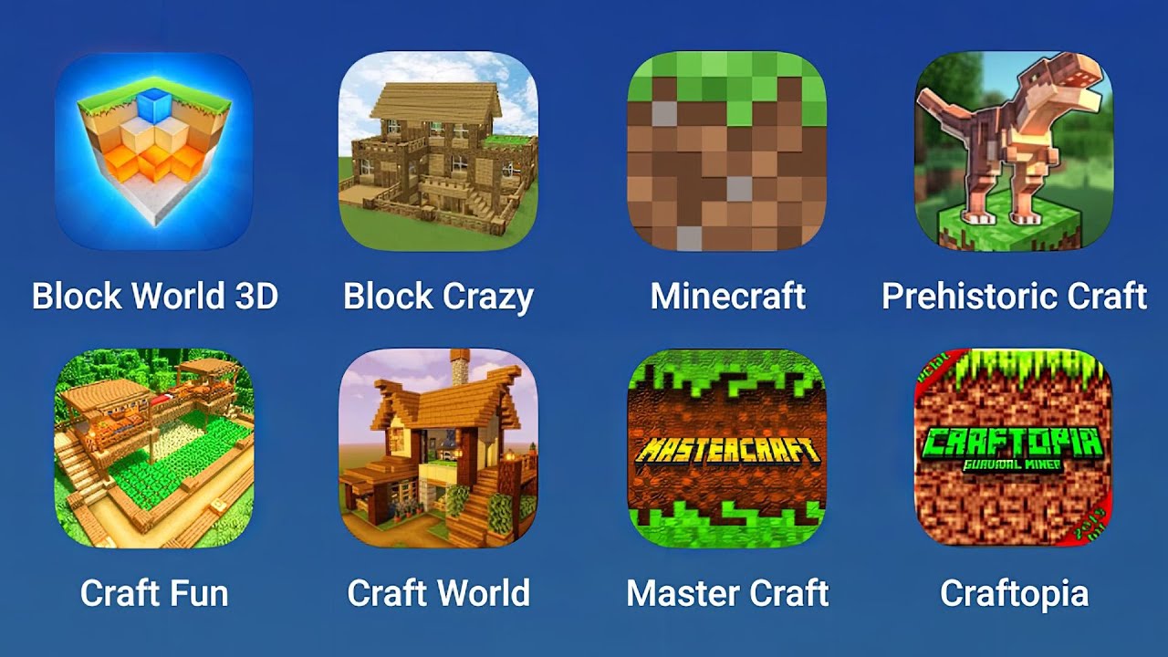 Block World 3D, Block Crazy, Minecraft, Prehistoric Craft, Craft Fun ...