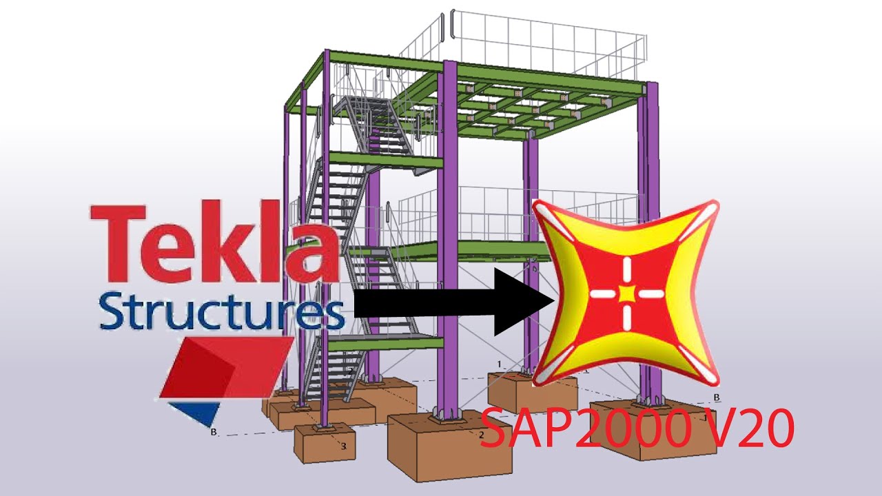 EXPORTAR DE TEKLA STRUCTURES PARA SAP2000 V16 A SAP2000 V20 - YouTube
