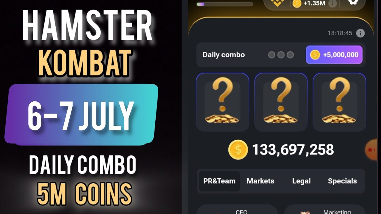 Hamster Daily Combo Card || 6-7 July || Claim 5M Coins to Hamster ...