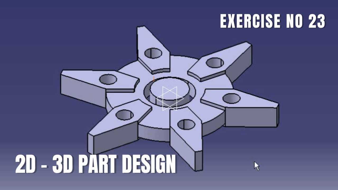CATIA Design for Beginners Exercise 23 I Catia v5 tutorial exercise I ...