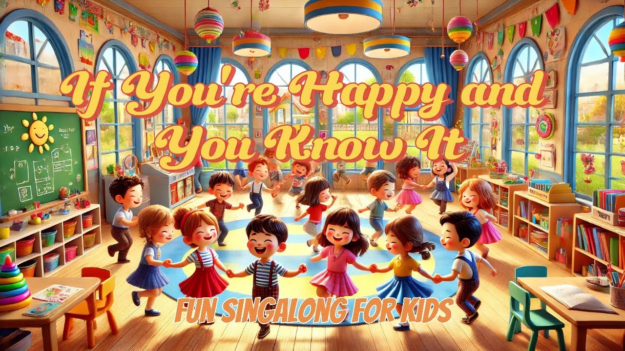 If You're Happy and You Know It 🎶 Fun Singalong for Kids | Happy Song ...