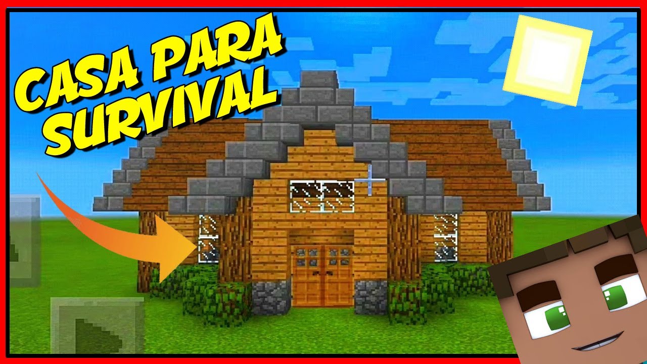 COMO FAZER CASA SIMPLES E BONITA PARA SURVIVAL NO MINECRAFT PE - YouTube