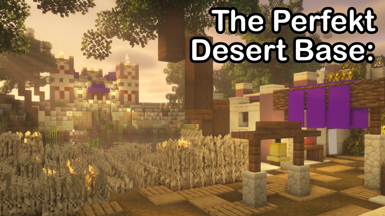 The PERFECT Minecraft base for the DESERT biome: A Desert Oasis - YouTube
