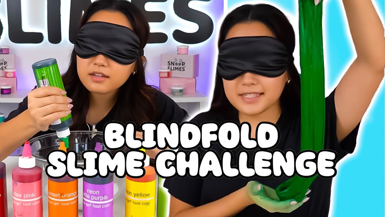 Can I Make Slime BLINDFOLDED? *Crazy Slime Challenge* - YouTube