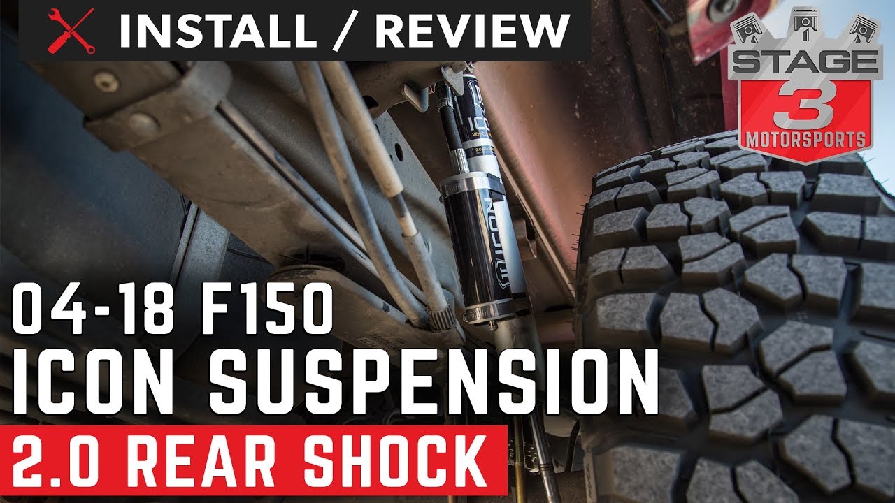 2004-2018 F150 ICON 2.0 Aluminum Series Remote Reservoir Rear Shock ...
